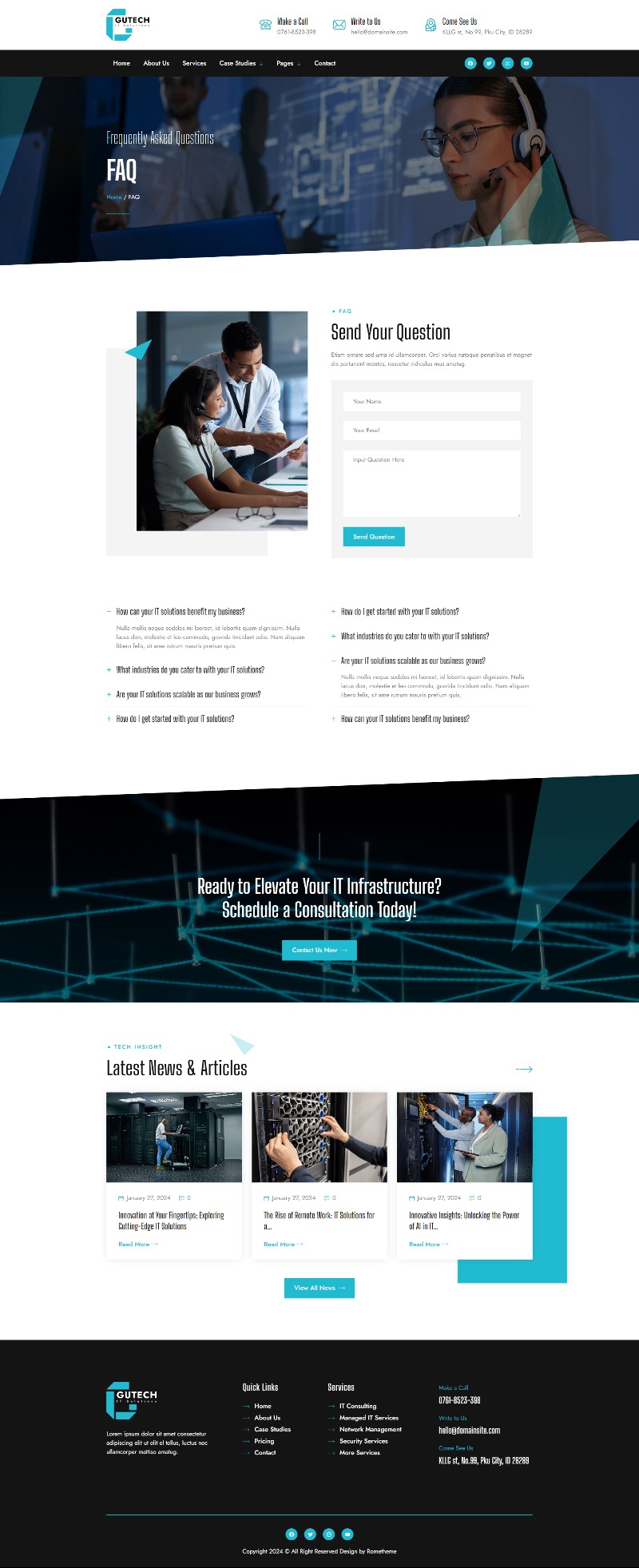 Gutech - IT Solutions Elementor Template Kit by Rometheme | ThemeForest